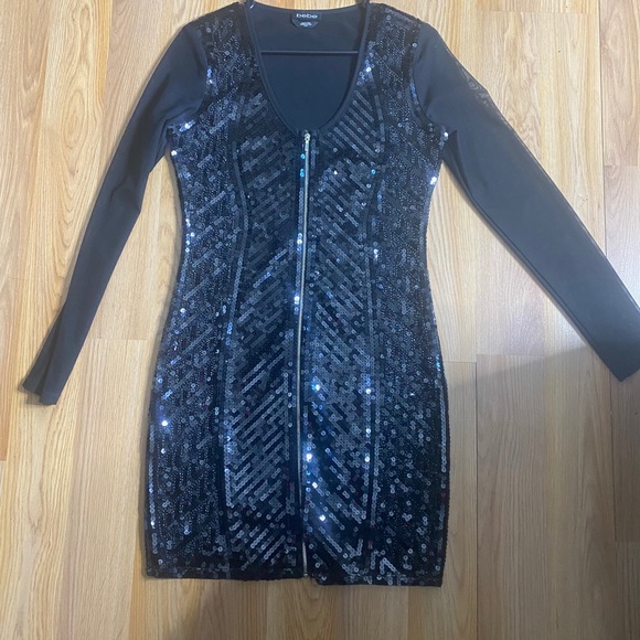 bebe | Dresses | Bebe Sequence Zip Up Dress | Poshmark